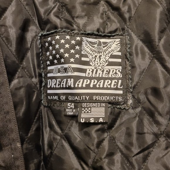 USA Bikers Dream Apparel | Jackets & Coats | Vintage Black Leather Motorcycle Jacket | Poshmark